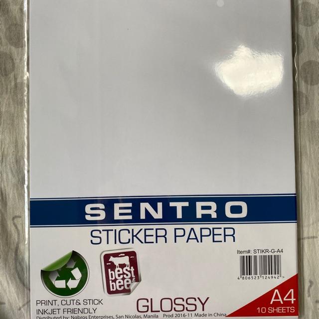 10 Sheets Sentro Matte / Glossy Sticker Paper Paper Matte Sticker Paper ...