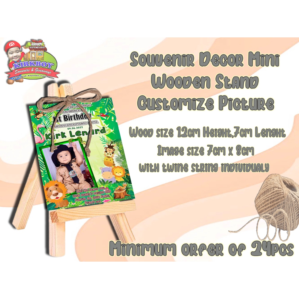 Mini Wooden Stand with Customize Picture (Minimum Order of 24 pieces ...