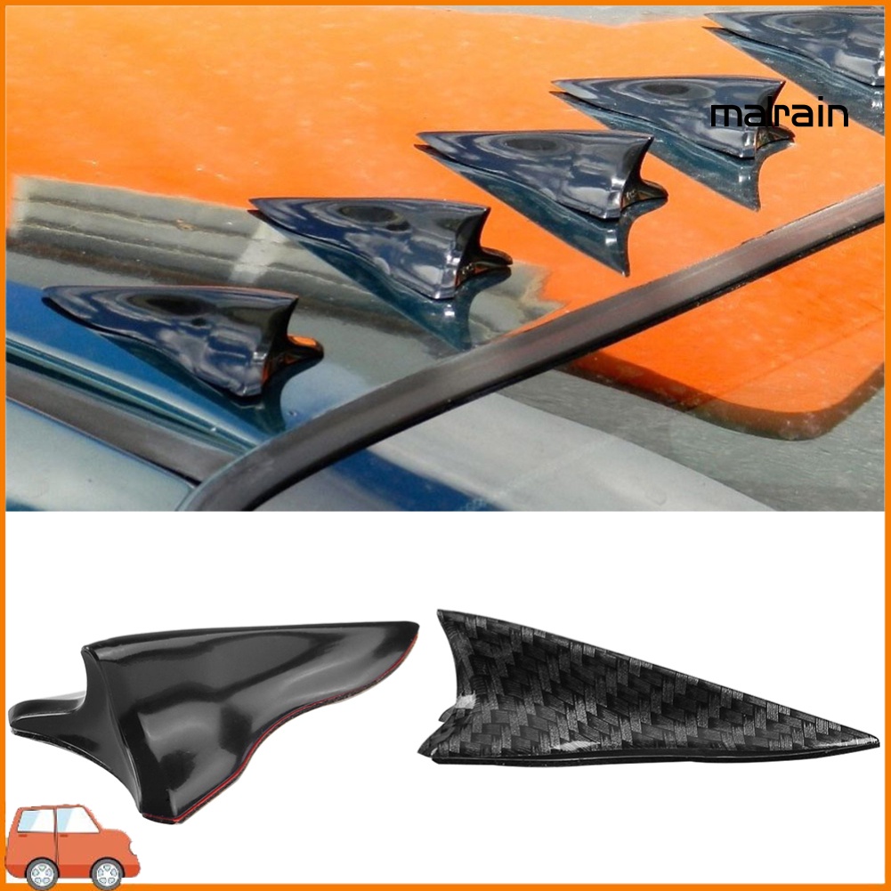 Mar Stylish Carbon Fiber Shark Fin Wing Car Vehicle Roof Top Spoiler ...