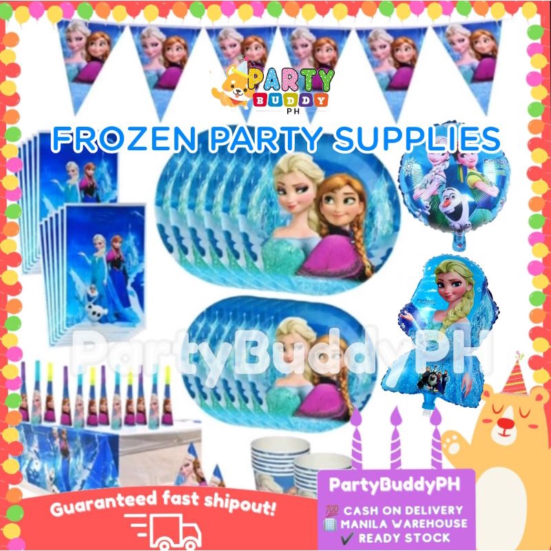 Frozen Elsa Anna Balloon Banderitas Hats Lootbags Invitations Candy Box ...