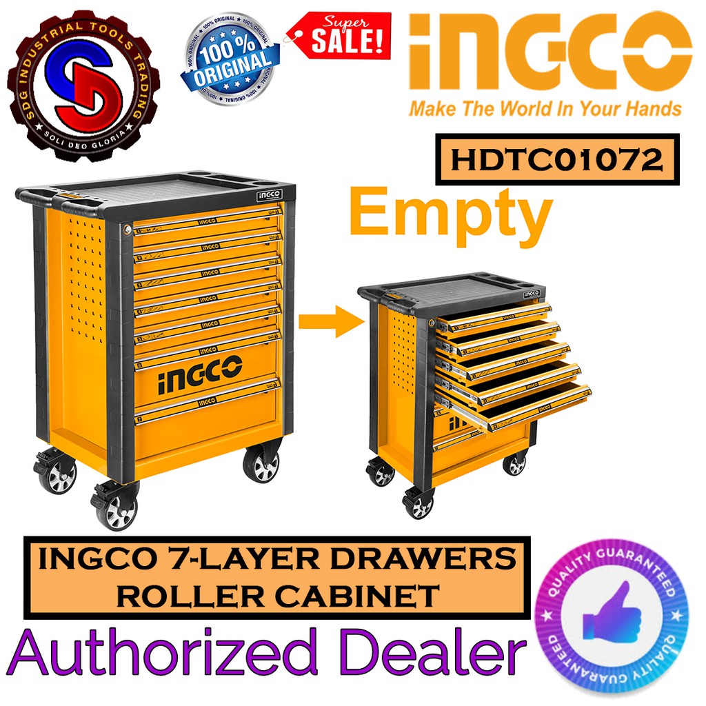 INGCO 7-Layer Drawers Roller Tools Cabinet (HDTC01072) | Shopee Philippines
