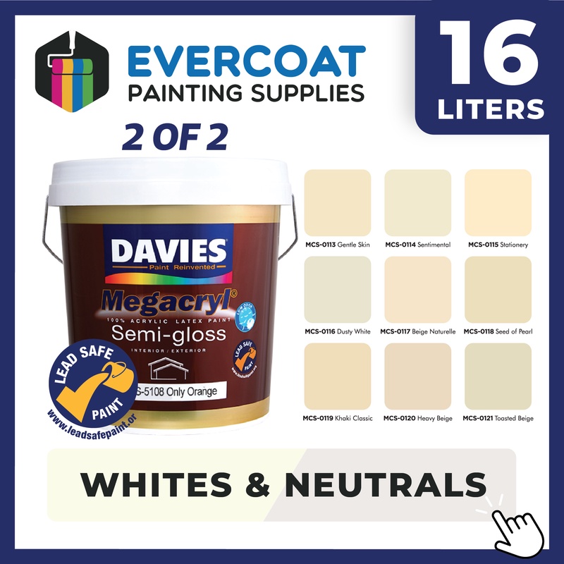 Davies Paints Megacryl Semi-Gloss 16-Liters (Whites & Neutrals) Part 2 ...