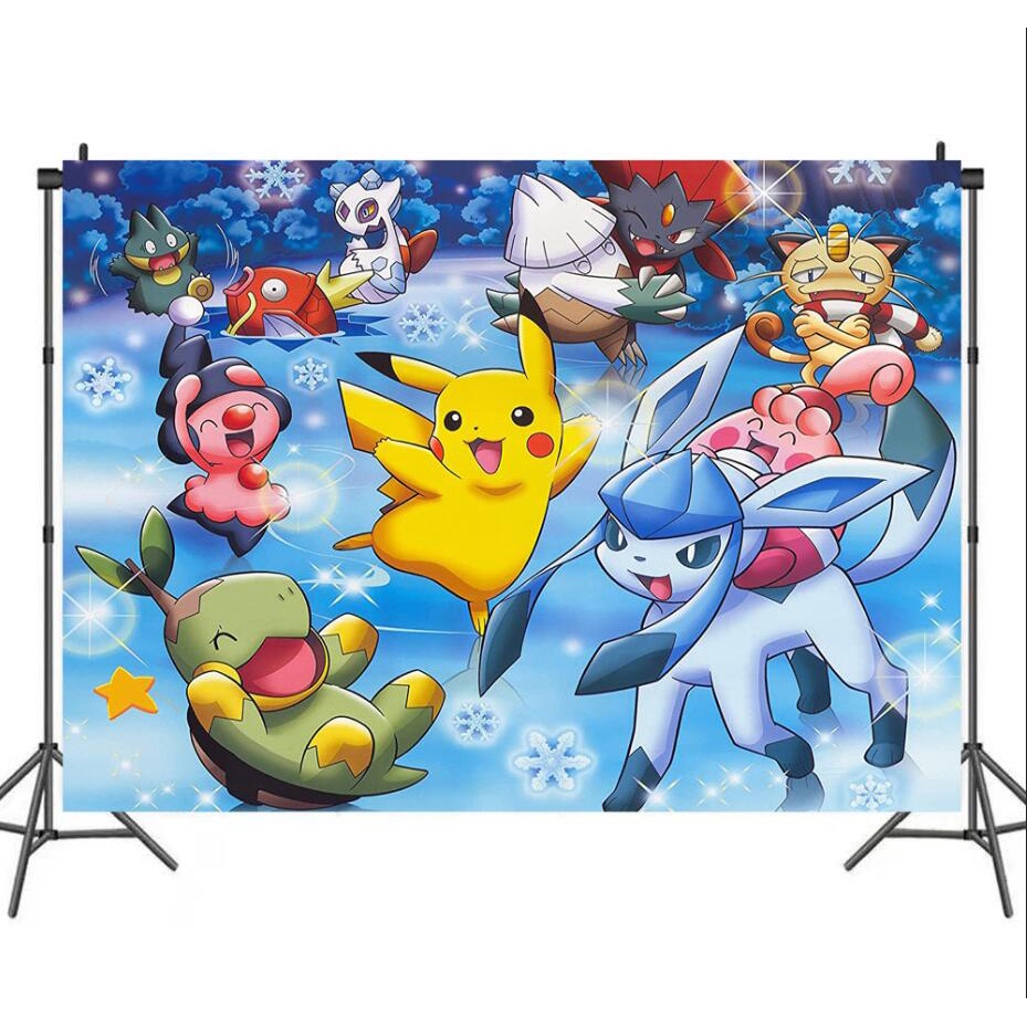 Pokémon Backdrops Pocket Monster Theme Background for Kids Happy ...