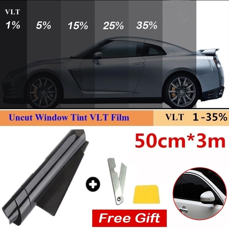 Super Black Dark Car Window Tint Film Sun Blocking Shade Film for ...