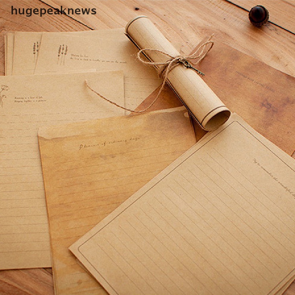 [Valentine's Day♥] 12pcs/set Vintage Kraft Paper Envelopes Letter Paper ...