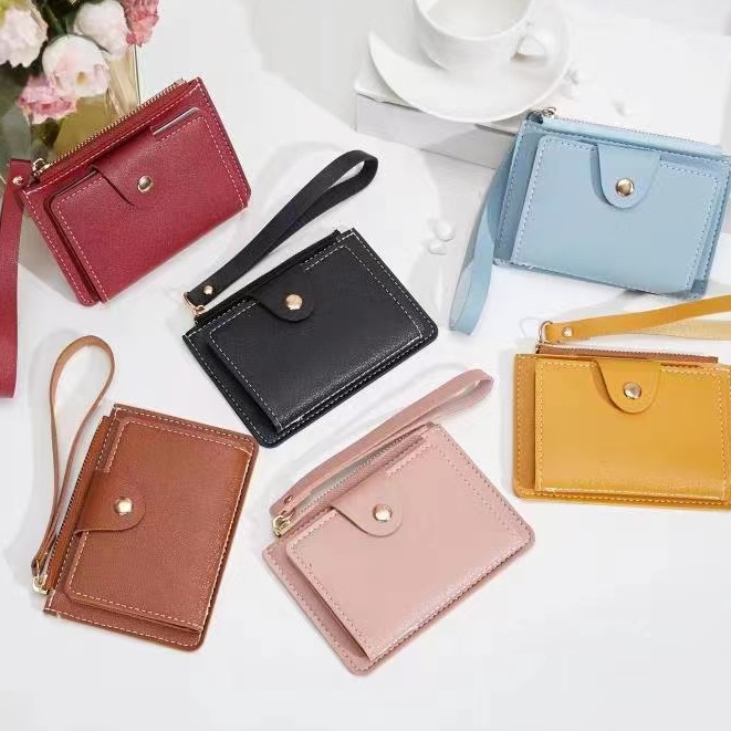 TT.BAGS#8021 women fashion solid color multi-slot card holder pu ...