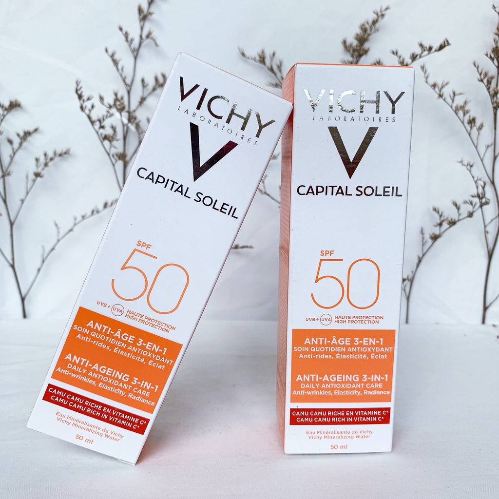 Vichy 3 in 1 integrated sunscreen helps protect against sunburn ...
