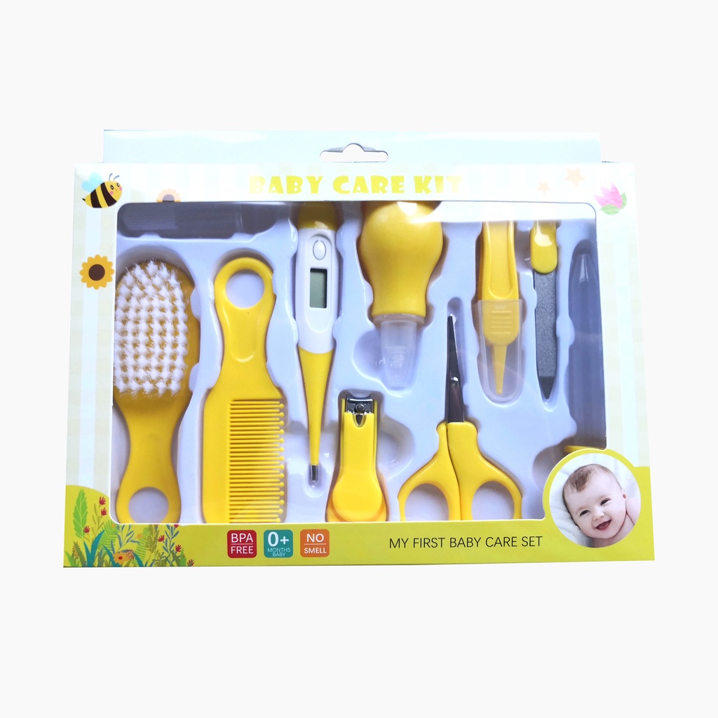 NEW Yellow 10 in 1 Baby Grooming Baby Healthcare Kit Newborn Baby Care ...