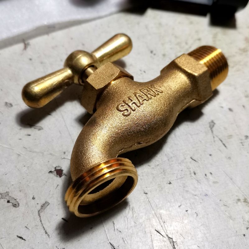 SHARK HOSE BIBB FAUCET CHROME AND SOLID BRASS HEAVY DUTY (MAKAPAL ...