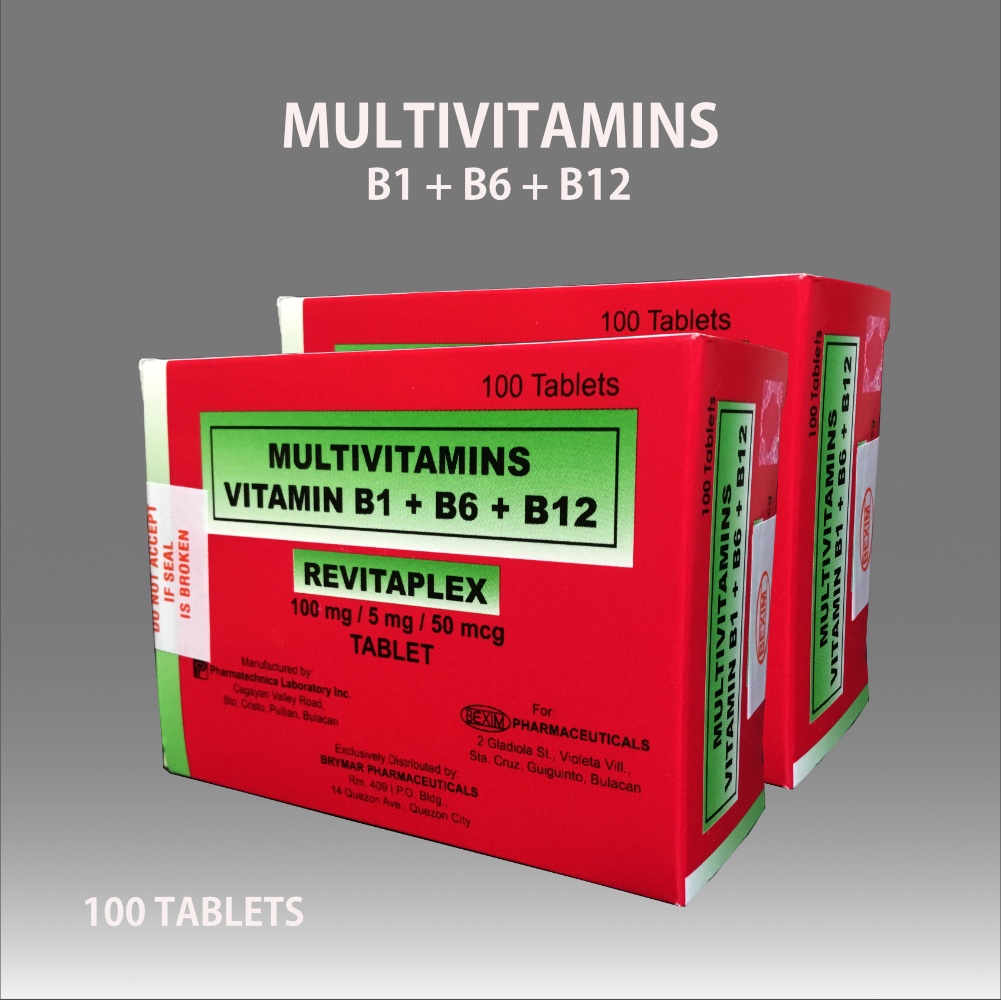REVITAPLEX - Vitamin B Complex 100 Tablets AUTHENTIC! Price per box ...