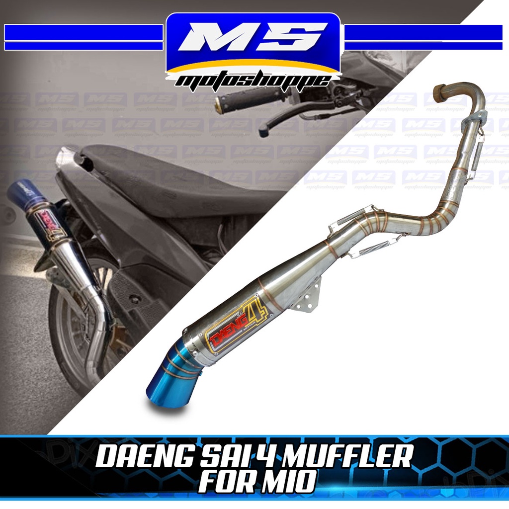 DAENG SAI 4 MUFFLER FOR MIO - MOTOSHOPEE MOTORCYCLE | Shopee Philippines