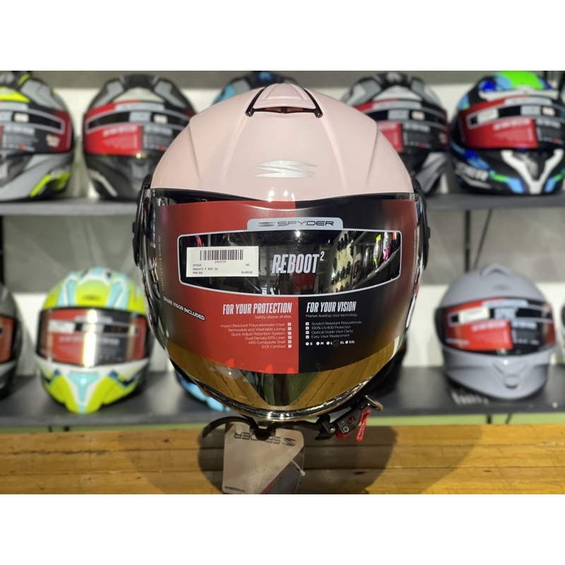 SPYDER REBOOT 2 Half-face Helmet with Free Clear Visor (PASTEL ...
