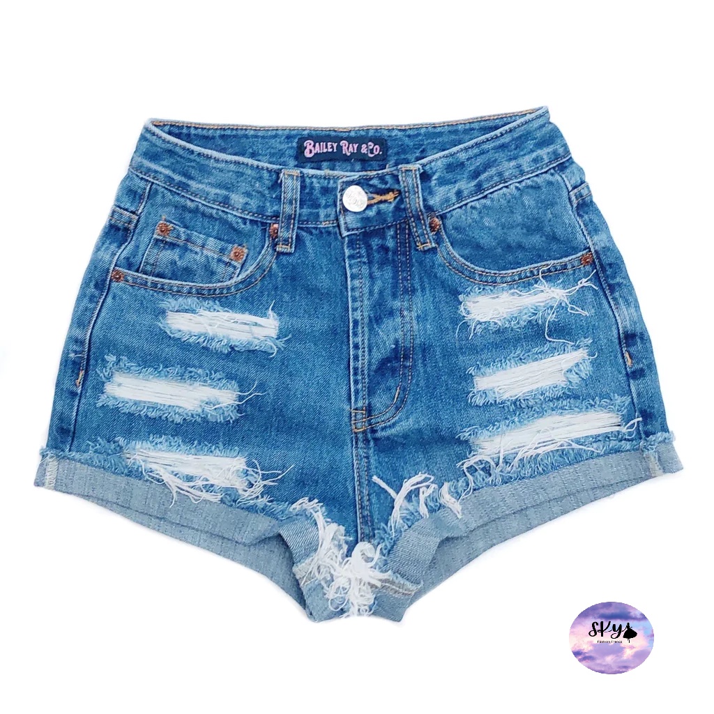 HIGH WAIST TATTERED SHORT (RANDOM PICK) | Shopee Philippines