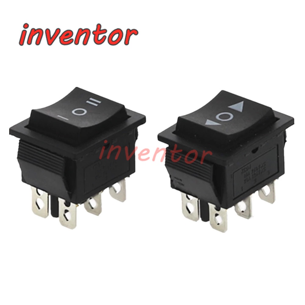 1PCS KCD4 Black Rocker Switch Power Switch ON-OFF-ON 3 Position 6 Pins ...