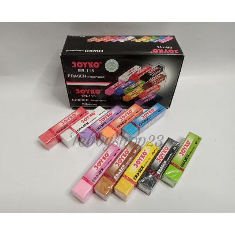 Long black and white Joyko eraser, single Joyko eraser | Shopee Philippines