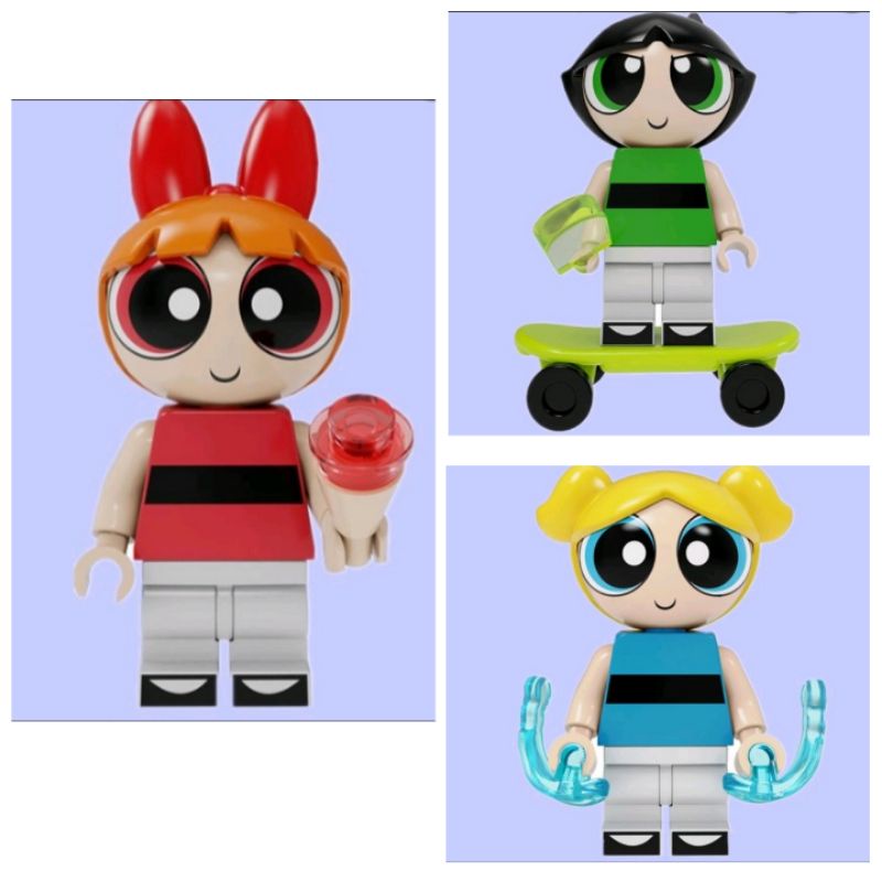 Power puff Girls Minifigures Buttercup Blossom Bubbles Compatible ...