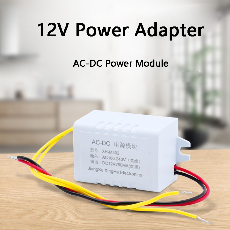 AC-DC Power Adapter 12V 250MA Switching Thermostat Switching Power Module 110-220V Output 12V 3W ...