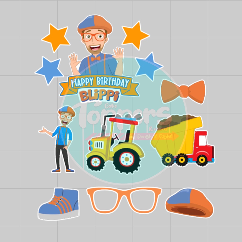 Blippi Cake Topper Printable