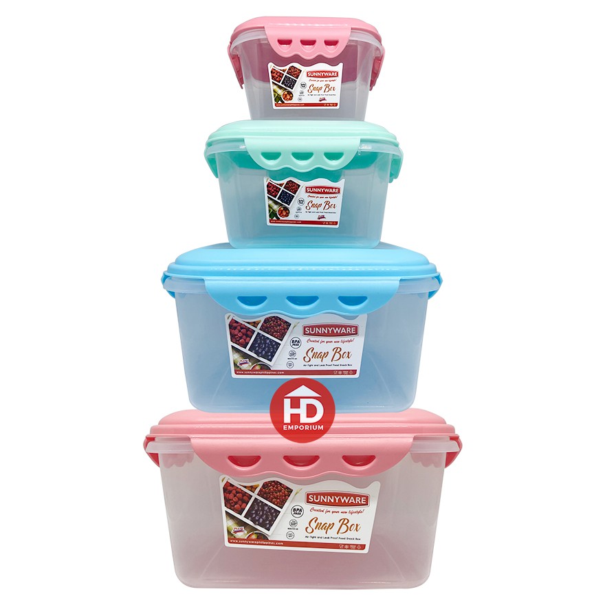 Sunnyware Food Snap Box air tight leak proof food container food keeper ...