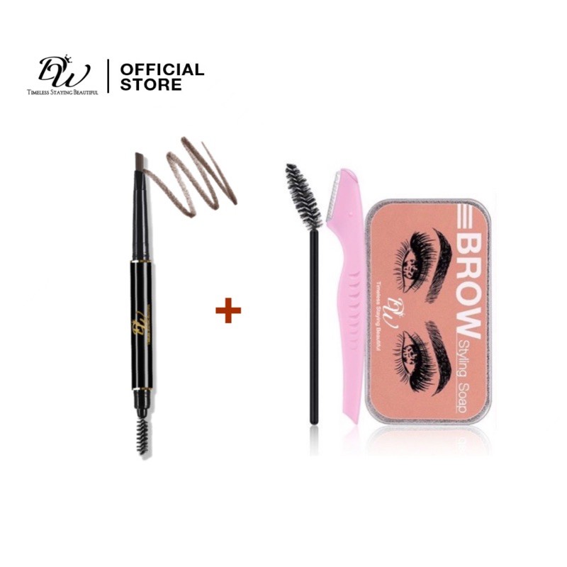 DW 4 Pcs Eye Makeup Set Eyebrow Long Lasting Styling Soap +Eyebrow ...