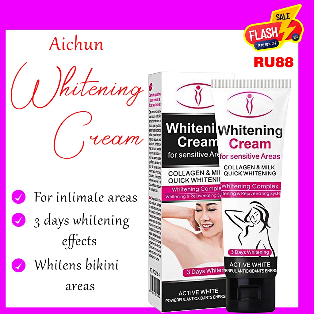 Aichun Armpit Whitening Cream Body Dark Skin Knee Lightening Bikini Underarm Inner Thigh ...