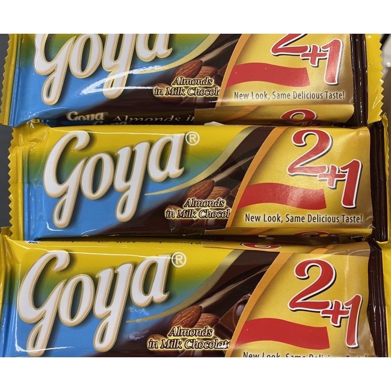 SALE‼️GOYA CHOCOLATE BAR ALMOND / DARK / MILK / MILK CHOCOLATE 3PCS ...