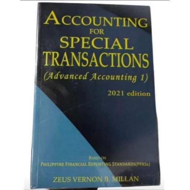 Advance accounting for special transaction vol.1 (millan) | Shopee ...