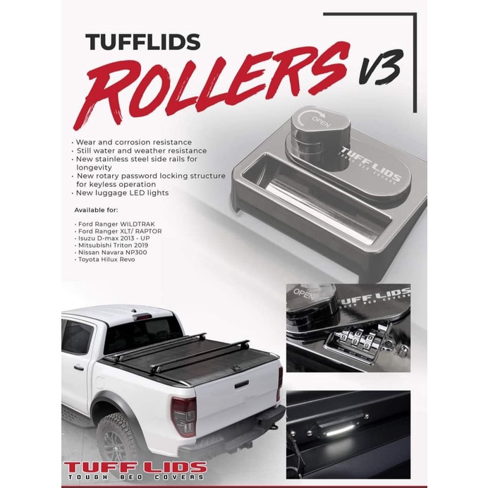 TOYOTA HILUX 2015-2025 ROLLER LID TUFF LIDS BRAND THAILAND MADE version ...