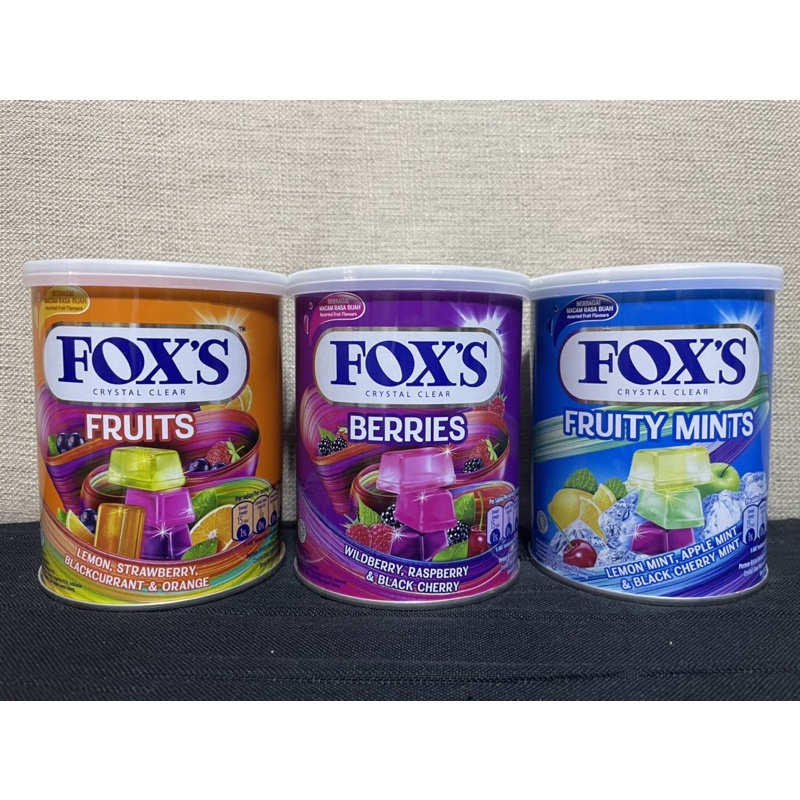 Fox’s Crystal Clear Candy in Tin Can 180g | Pouch 125g or 90g | Shopee Philippines