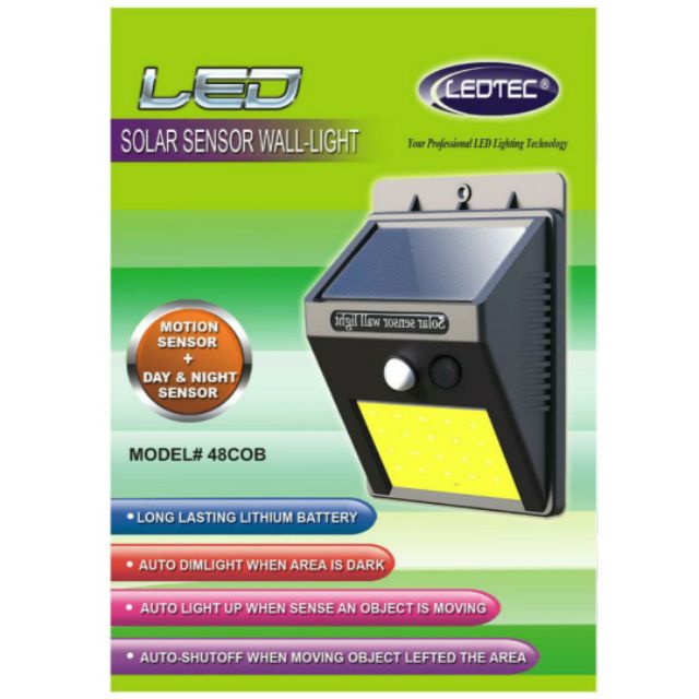 LEDTEC Solar wall light Garden light Super White 48COB light Outdoor ...