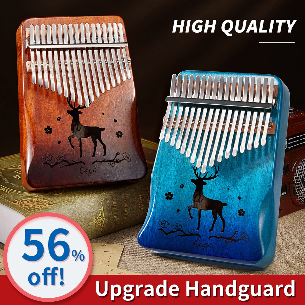 kalimba 17 key Thumb Piano Mahogany Wooden mbira musical instrumentos ...
