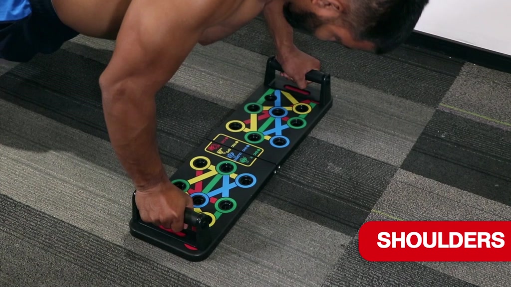 B&G SPORT Multifunction Foldable Push-Up Board Body Building Push-up Bracket Home Gym Equipment ...