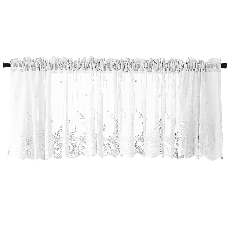 Home Kitchen Window Curtains Floral Curtain Diaphanous Stylish Short ...