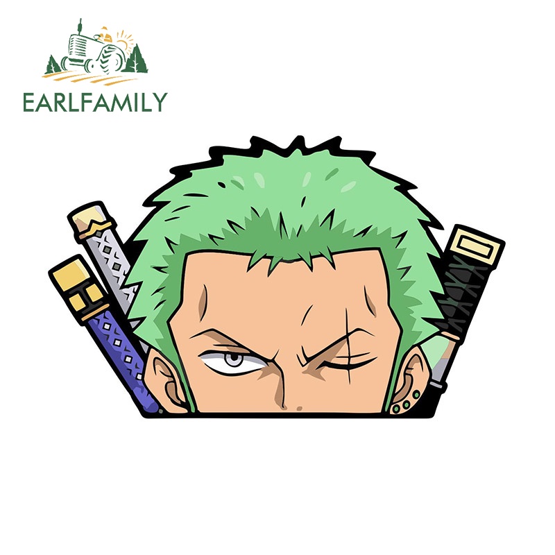 EARLFAMILY 13cm One Piece Zoro Nami Luffy Sanji Car Stickers Graphics ...