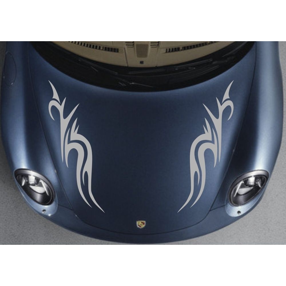 1Set/2Pcs Car Truck Decal Vinyl Graphics stickers Hood decals Trible ...