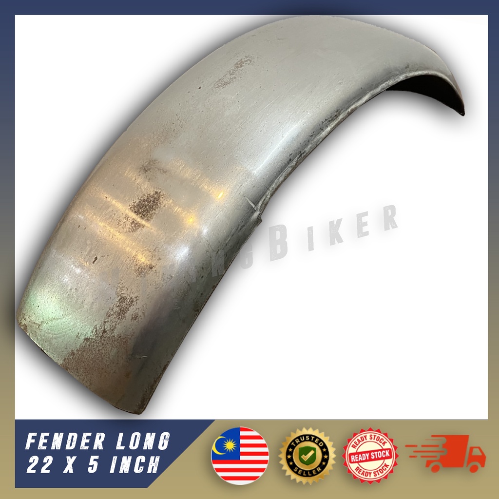 Fender Long 22" x 6" Rear Custom Universal Cafe Racer Bobber Chopper ...