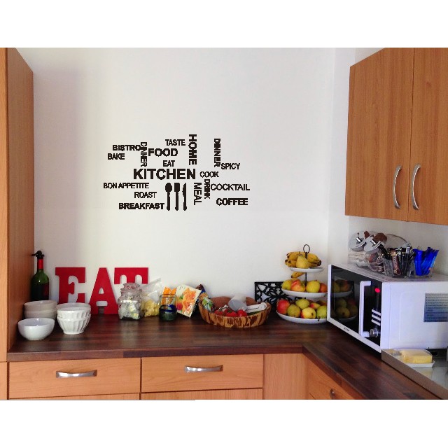 Kitchen Bistro Wall Stickers Wall Glass Decor Cutting Sticker Cafe ...