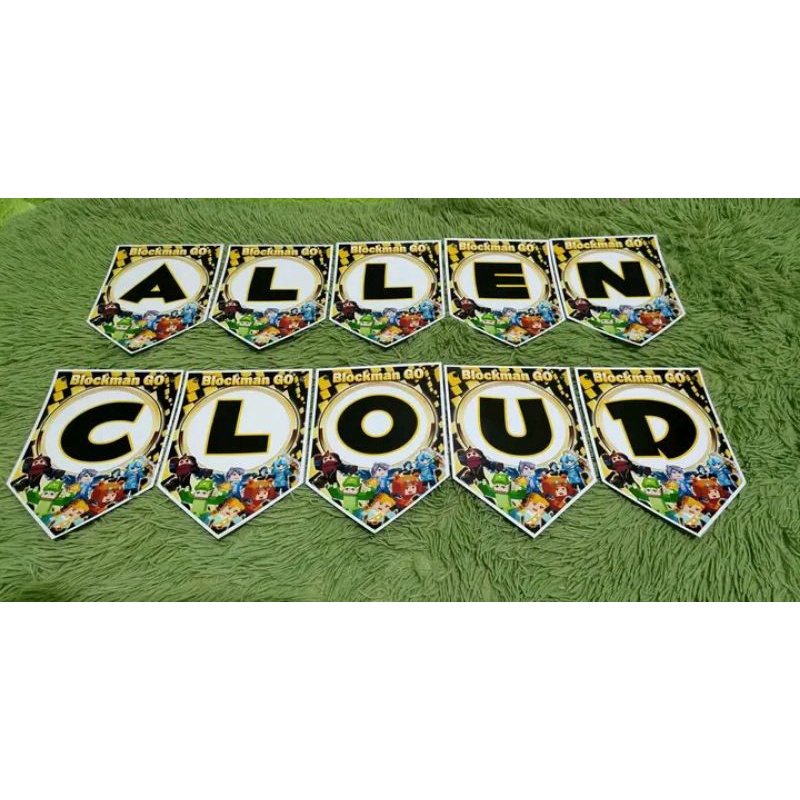 Blockman Go Theme Party Banner(Per letter) | Shopee Philippines