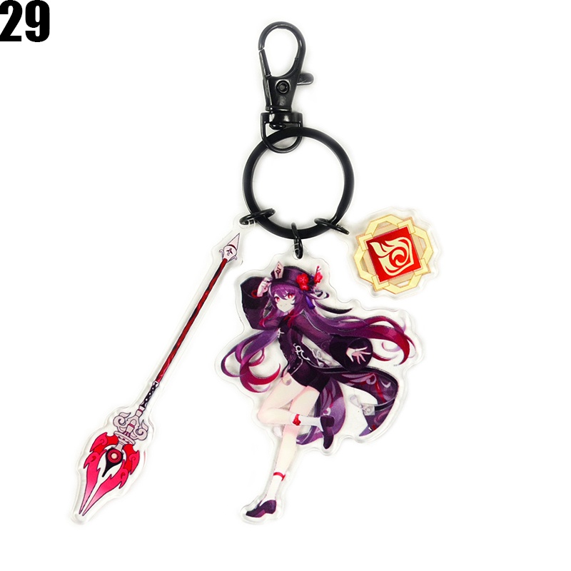 3 in 1 Genshin Impact Keychain Furina Wriothesley Character 3 in1 ...