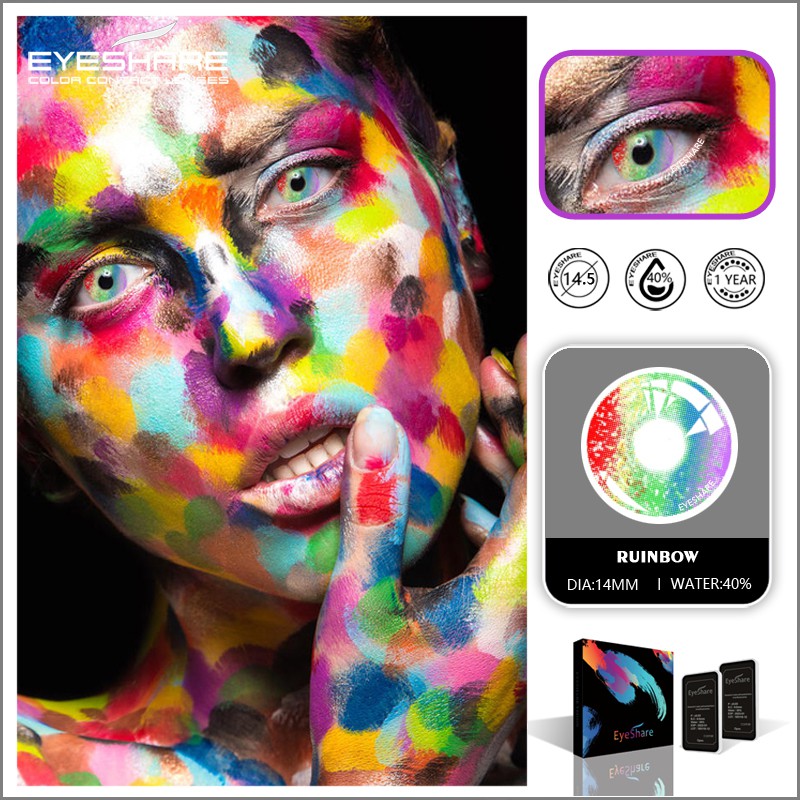 EYESHARE 1 Pair Cosplay Contact Lenses Halloween Lenses Crazy Lens for ...