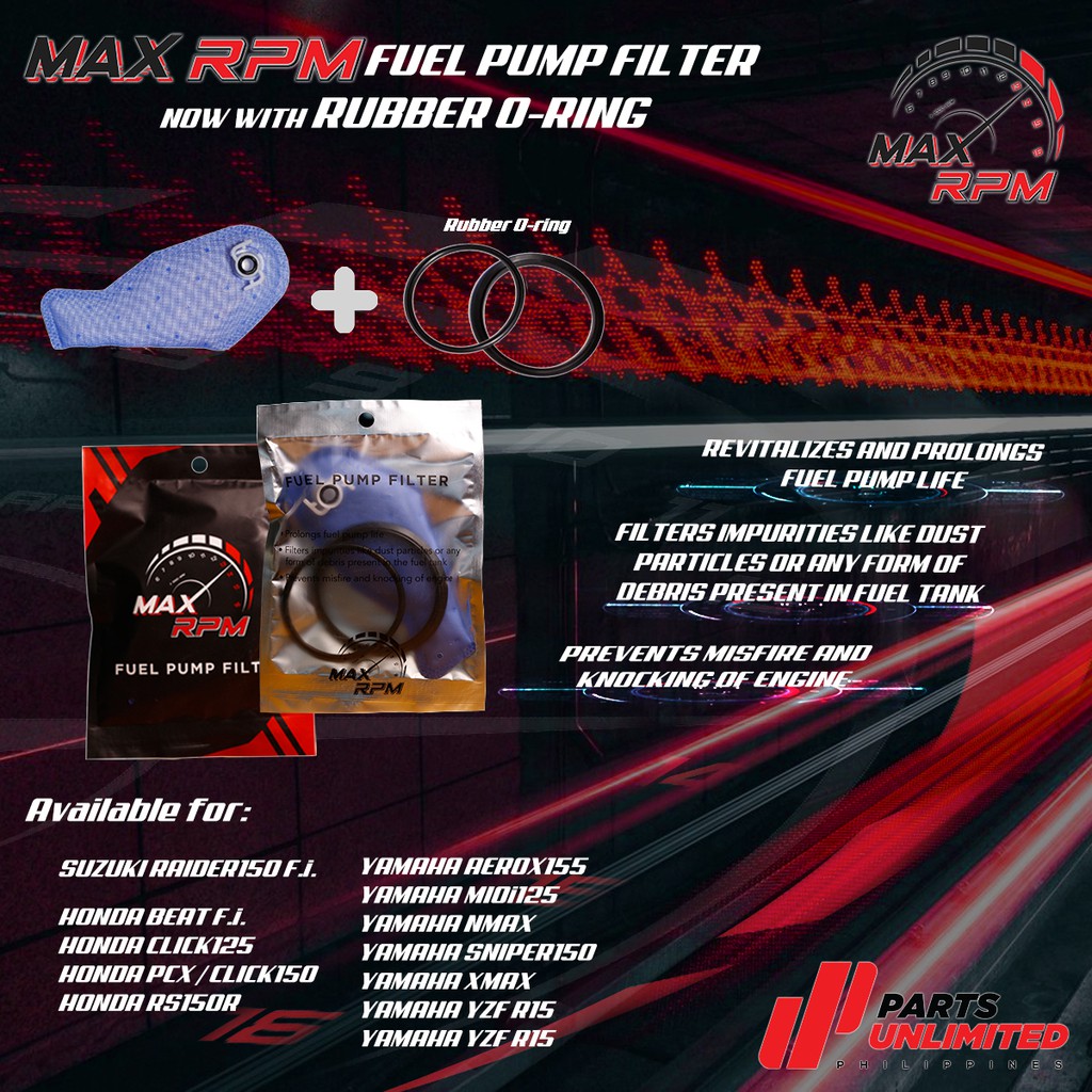 Max RPM Fuel Pump Filter w/ O-ring HONDA (CLICK125i, CLICK160i, RS150 ...