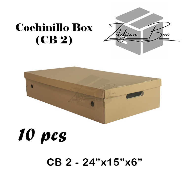 (CB2) Cochinillo box 24x15x6" (shoe box style) - 10 pcs | Shopee ...