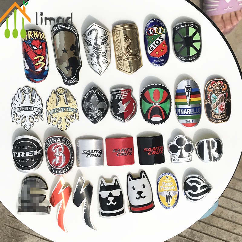 Alloy Head Badge Decals Sticker FOR BMX Bicycle Road Bike Frame Stem ...