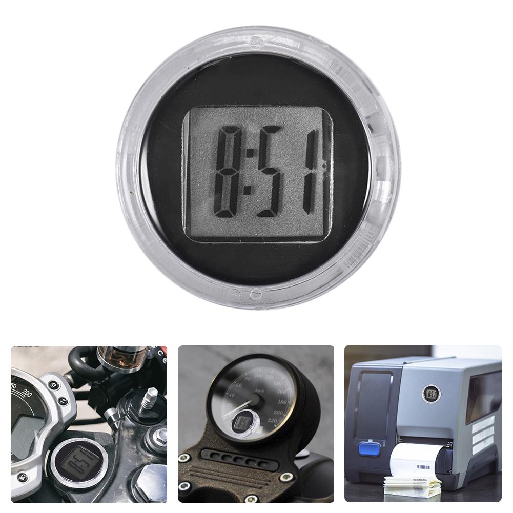 Mini Motorcycle Clock Stick-on Waterproof Electronic Watch Moto Digital ...