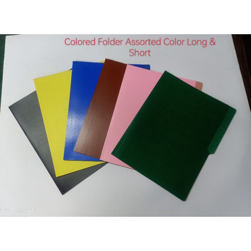 Colored Folder File Folder Assorted Colo Long & Short 11pts | Shopee ...