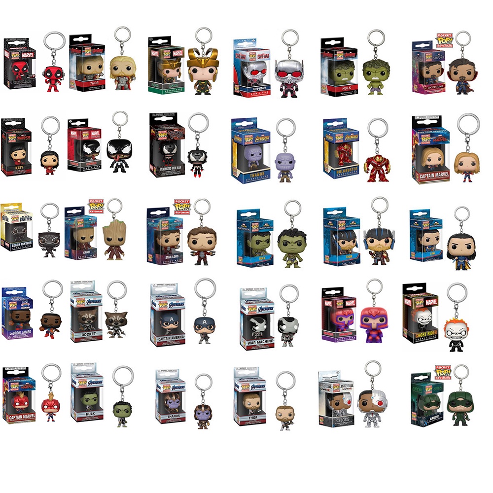 Funko Pop Keychain Marvel Avengers Star Wars Action Figure Thor Loki ...