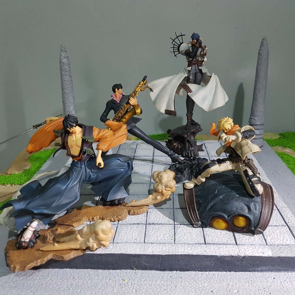 Authentic TRIGUN Rare Villain Characters Trading Action Figures 4pcs ...