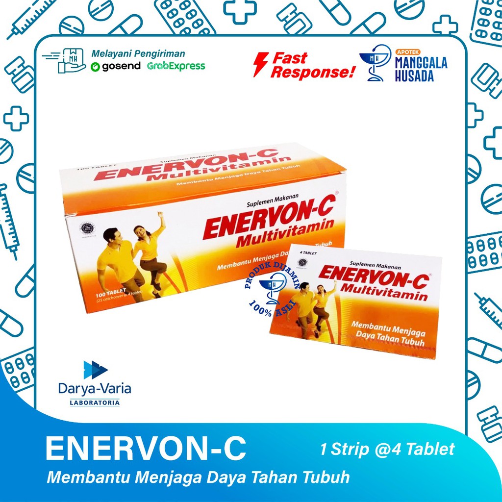 Enervon C Multivitamin 1 Box 25 Strips @ 4 Tablets (100 Tablets ...