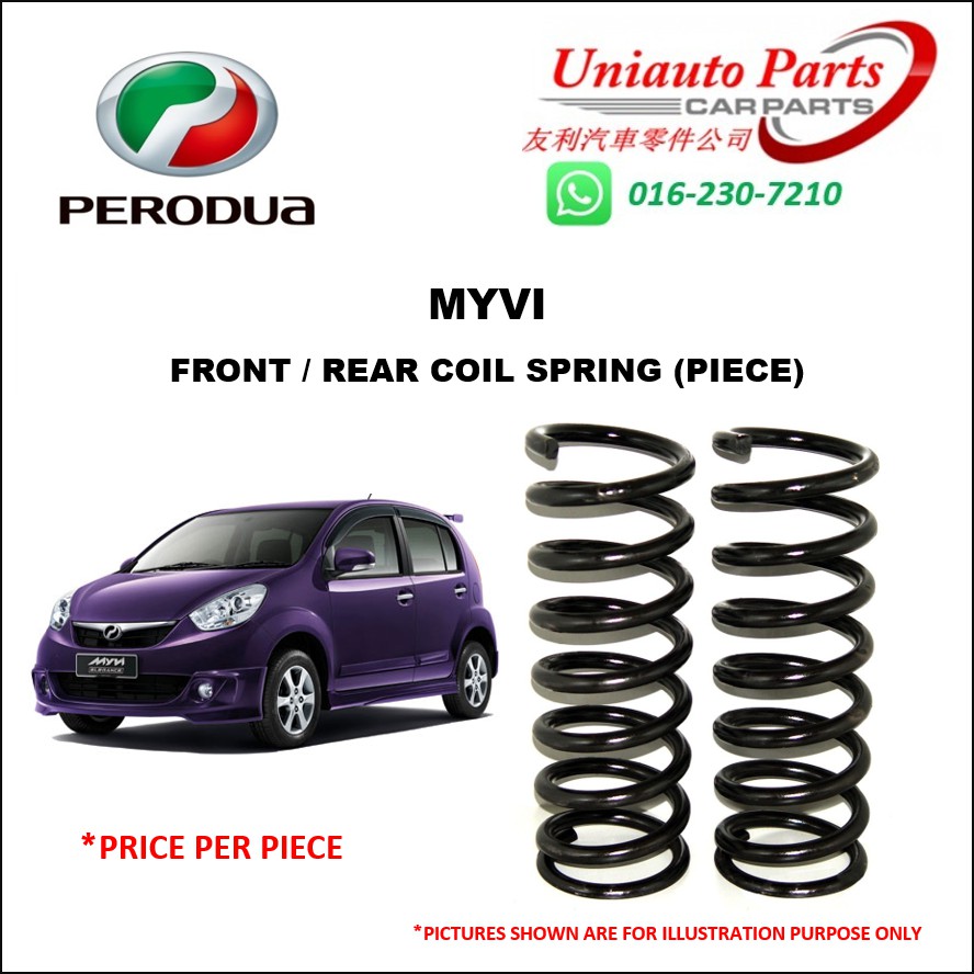 PERODUA MYVI FRONT / REAR COIL SPRING (PIECE) | Shopee Philippines