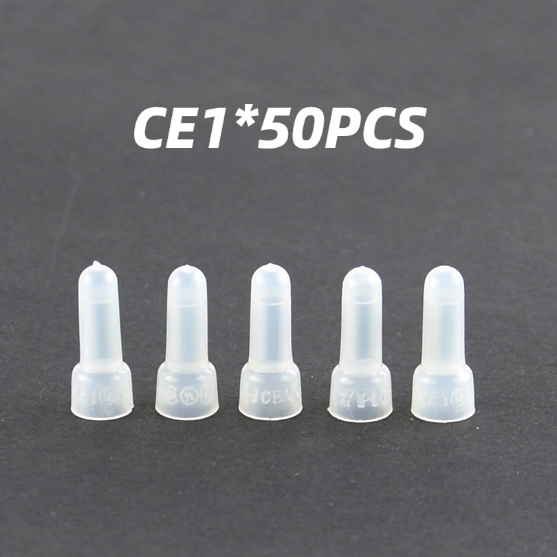 50/100PCS CE1 CE2 CE5 Closed End Crimp Caps Electrical Wire Cable ...